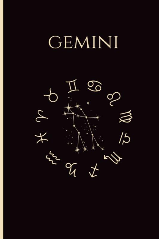 Gemini Journal: Black Journal, Astrology Notebook, Zodiac Sign Journal, Gemini Gift