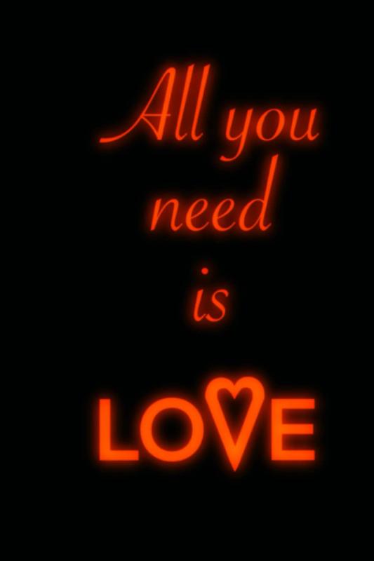 Lined notebook for school, notes and homework „All you need is love”