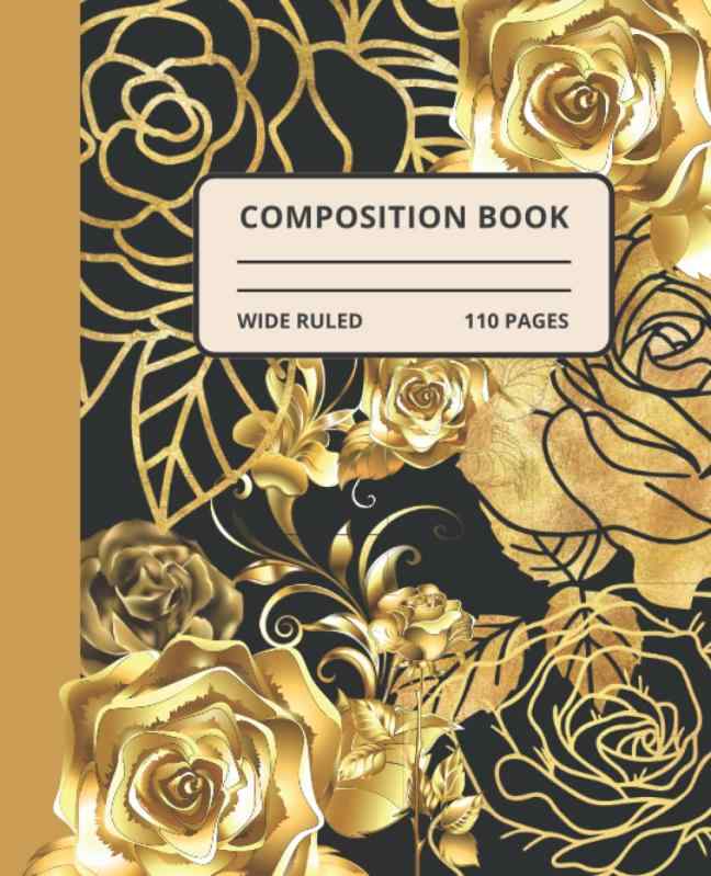 Floral Metallic Composition Notebook