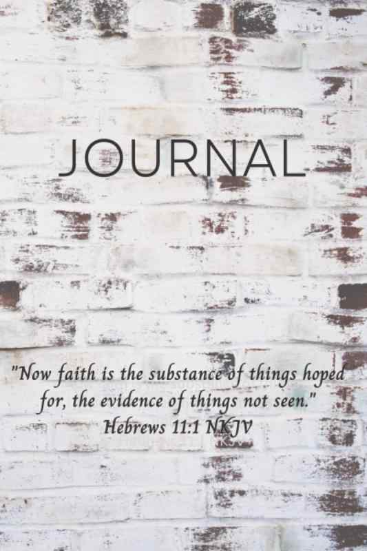 Prayer Journal Sermon Bible Study Notebook, 6x9 in., Soft Cover, Blank, College Ruled, 120 Pages, 60+ Faith Bible Verses