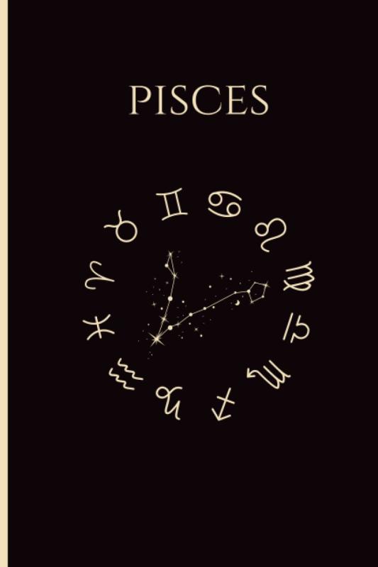 Pisces Journal: Black Journal, Astrology Notebook, Zodiac Sign Journal, Pisces Gift