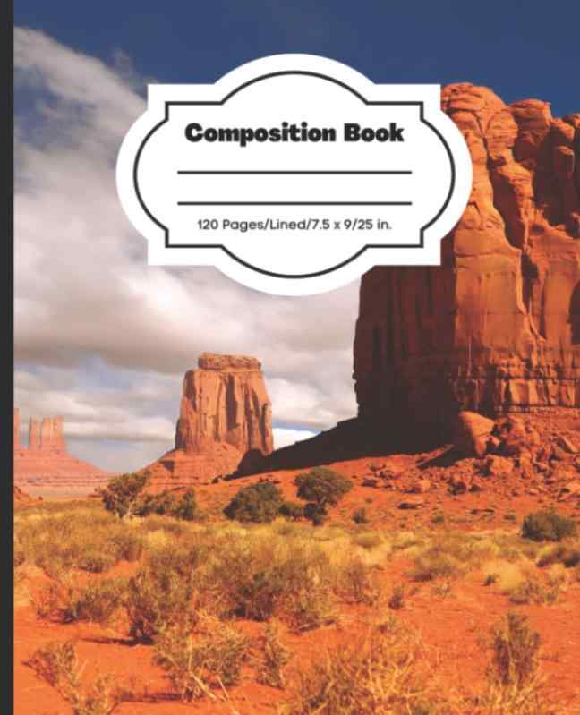 Composition Notebook: Journal | Canyons Design | Journal &amp; Pages | Journal Notebook Lined Pages, 7.5 x 9.25, 120 Pag...