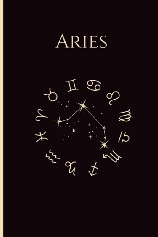 Aries Journal: Black Journal, Astrology Notebook, Zodiac Sign Journal, Aries Gift