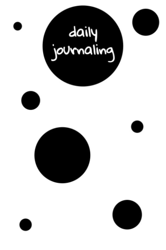 Daily Journaling: Beautiful White with Black Polka Dot Grid Journal, 120 Total Pages of which 118 Dot Grid Pages - 6 x 9...