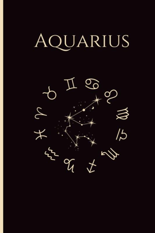 Aquarius Journal: Black Journal, Astrology Notebook, Zodiac Sign Journal, Sagittarius Gift