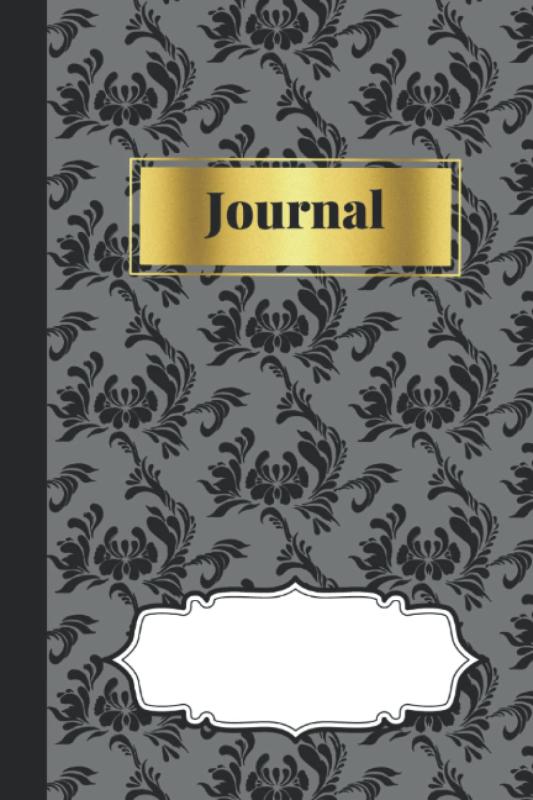 Journal: Lined Journal, Composition Book, Notebook, 120 Pages, Damask Pattern Front Cover