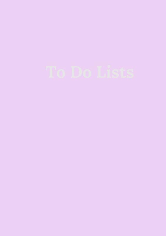 To Do Lists: A4 planner notebook