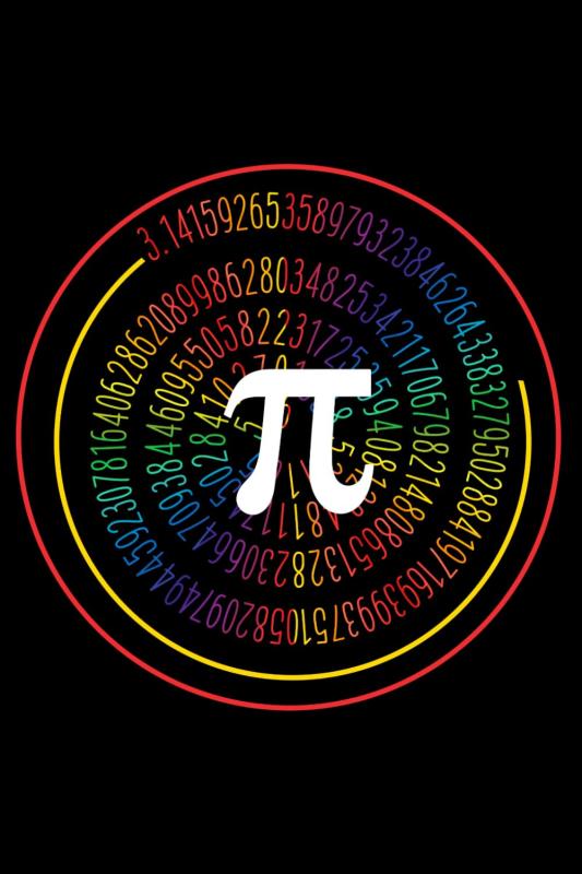 3.14 Pop Art Spiral Math Science Geek Pi Day Teacher Student: Math And Science Teacher Pi Day Gifts | Dot Grid Journal, ...