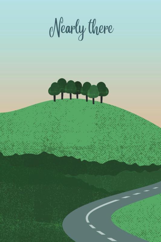 Nearly There Trees Sketchbook: Cornwall | Devon | 6 x 9 notebook with blank drawing pages