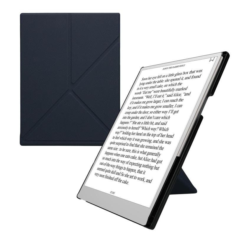 kwmobile タブレット用ケース Remarkable Paper Pro 対応 - スタンド機能付きPUレザー製カバー - 紺色ぴったり: Remarkable Paper Pro対応最適な保護性能：丈夫なPUレザー素材で作られたカバ...