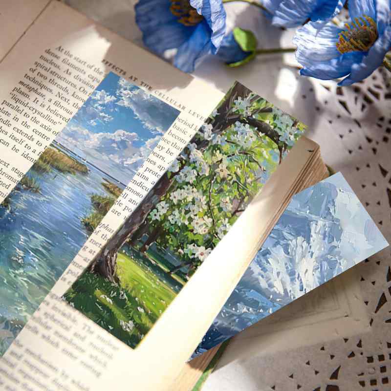 微 墨 30 枚 油絵 風景 しおり 手帳 DIY 装飾 創意 高 颜値 ins 学生 読書 記録 ブック クリップブランド: マイクロインク商品番号: QH296材料: 紙製仕様: 4*15cm色: 油絵風景ブックマーク 30個スタイル:...