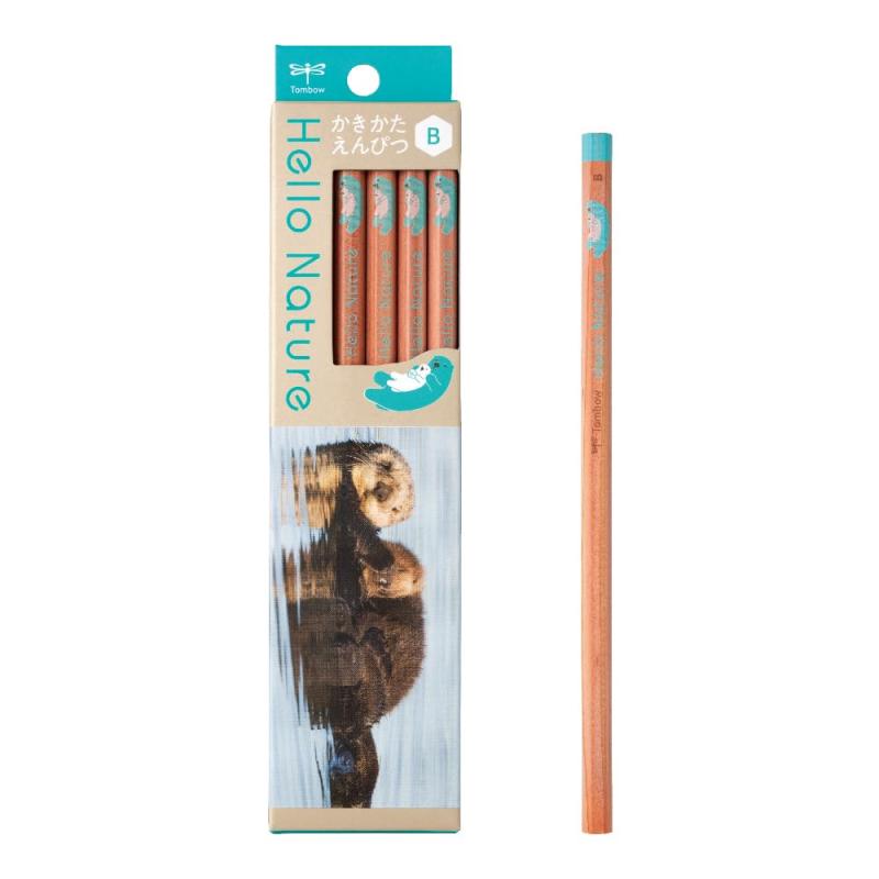 トンボ鉛筆 かきかた鉛筆 ハローネイチャー ラッコ B