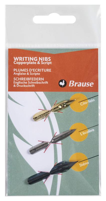 エルバン カリグラフィー ペン先 3本セット エリクチュール HERBIN hb16501B3種類のニブ（ペン先）のセットです。ドイツ製