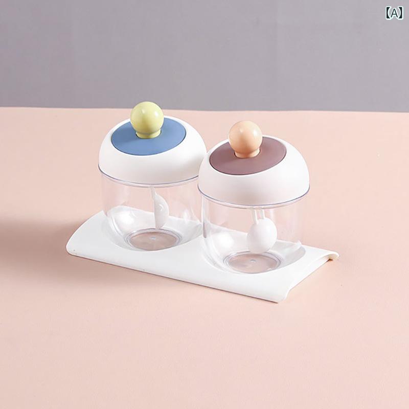 家庭 用 キッチン 調味 料 ボックス 一 体型多 格子 組み合わせ セット、 味 精・ 香辛料 収納 ボックス、 高級 感の ある 調味 料 入れ（ スプーン 付き）ブランド: KJH輸入ですか: いいえ貨物番号: 8708 8709 8...