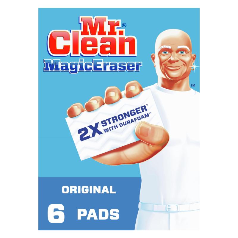 Mr. Clean Magic Eraser Original, 6 Count xx2水だけで強力多目的洗浄。家庭用クリーニングパッド。水で活性化するマイクロたわしは、家の周りの汚れを持ち上げて取り除きます。車のフロントガラスガラス、革、...