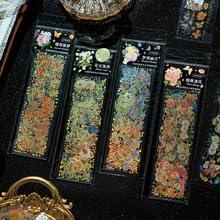 Liebste 手帳デコシール コラージュ 素材 詰め合わせ 大花柄 フォイル加工 シールセット 12種類 花 フルーツ【多彩なデザイン】ステッカーセット（各シリーズ3枚入り）がシートが含まれています。サイズは6 x 21 cm（ステッカー...