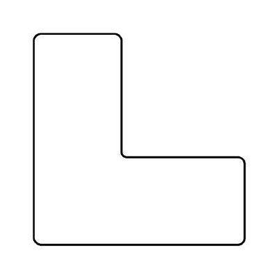 ユニット 置場表示ステッカー L型 白・PVCステッカー・120X120X50幅●縦(mm)：120●横(mm)：120●厚さ(mm)：0.16●摘要：表面透明ペットフィルム・粘着シール●寸法(mm)：120×120×50幅●セット内容：4...