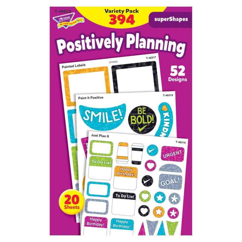 Trend シール カラーハーモニー Positively Planning バラエティパック 394片 T46933かわいいシールが394枚入り子供たちへのごほうびシールにもおすすめおうちでも教室でも大活躍のトレンドのかわいいシール。手帳...