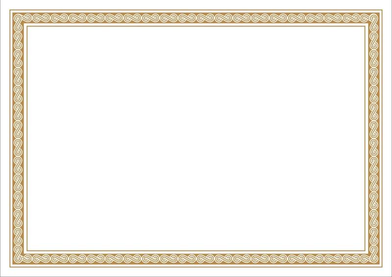 ASTAR 10枚/25枚/50枚 白紙の賞状用紙、A4 証明書中紙、フレーム付き内側ページ用紙、学校の証明書用紙 学歴証明書用紙 白紙の名誉紙 箔メタリックボーダー紙