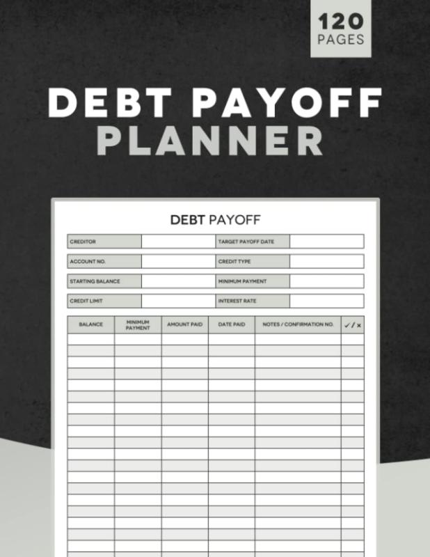 Debt Payoff Planner: Keep your Finances in Check and Pay off Debts, Debt Payoff Tracker, 120 Pages, 8.5 x 11 Inches