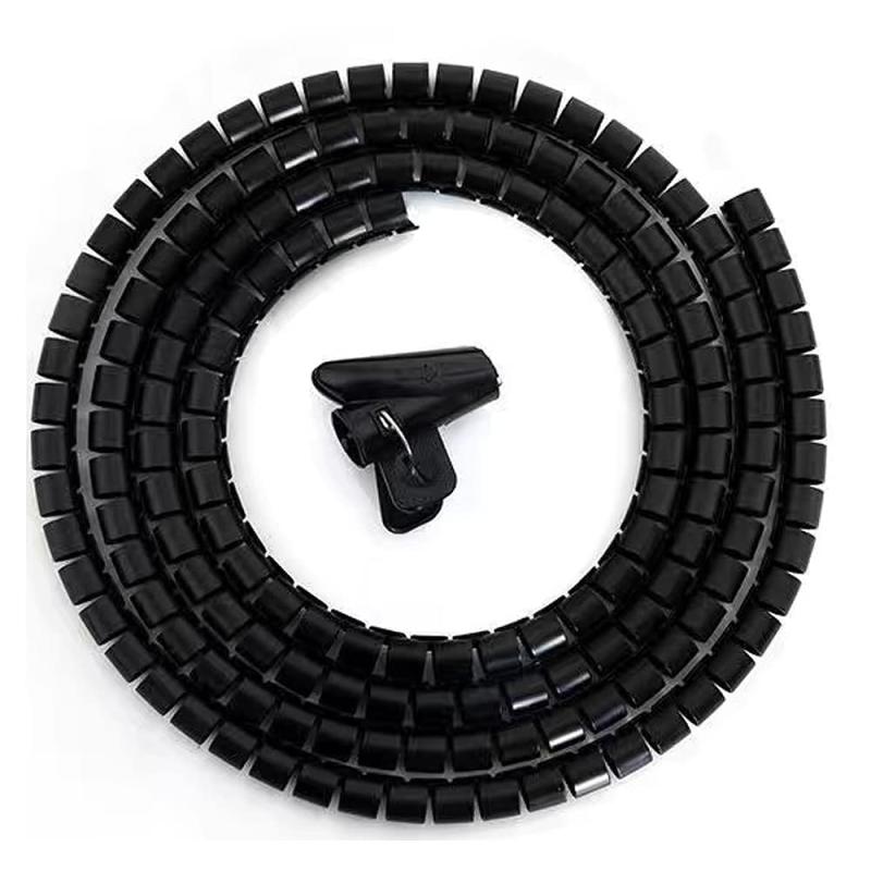 長さ5m ケーブルまとめ スパイラルチューブ ケーブル挿入具付属 ケーブル まとめ 配線 隠し 結束バンド (内径16mm 長さ5m)ケーブル結束スパイラルチューブ。配線を手軽に整理できるソリューションです。ケーブルに巻きつけてワークスペー...