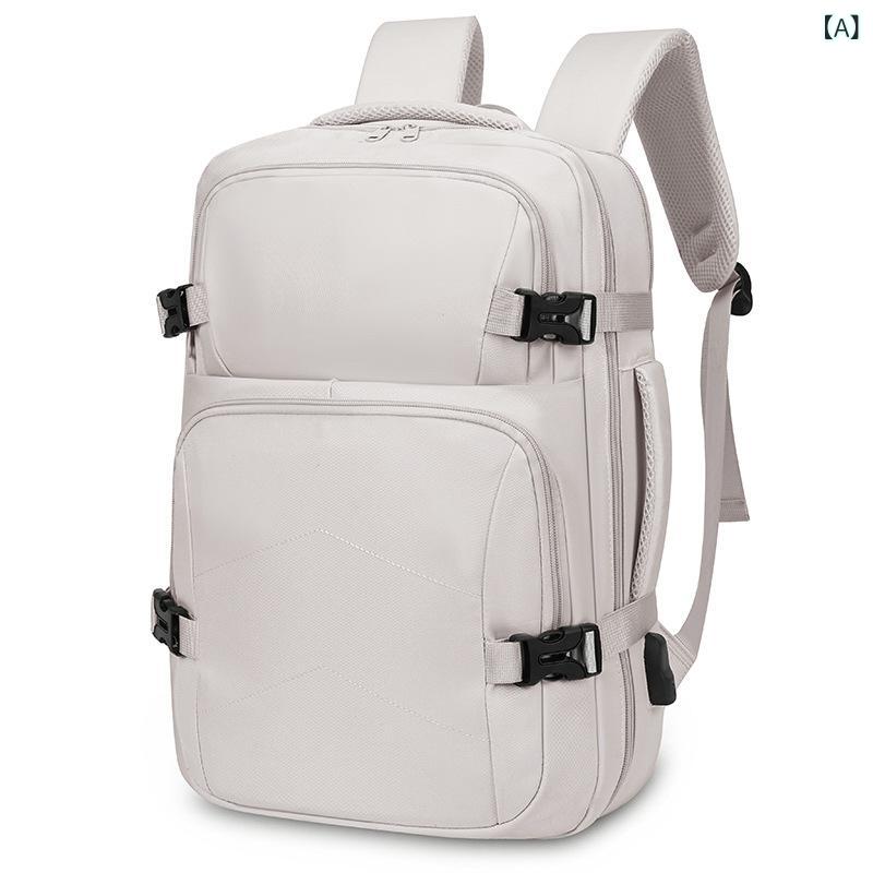 クロス ボーダー 高級 感 ビジネス バック パック大 容量 15 . 6 インチ ノートバックパック多 機能 出張 通勤 バッグ色: 白い,グレー,黒,ピンクサイズ: 45cm*30cm*18cm対象性別: ニュートラル/男性と女性の両方...