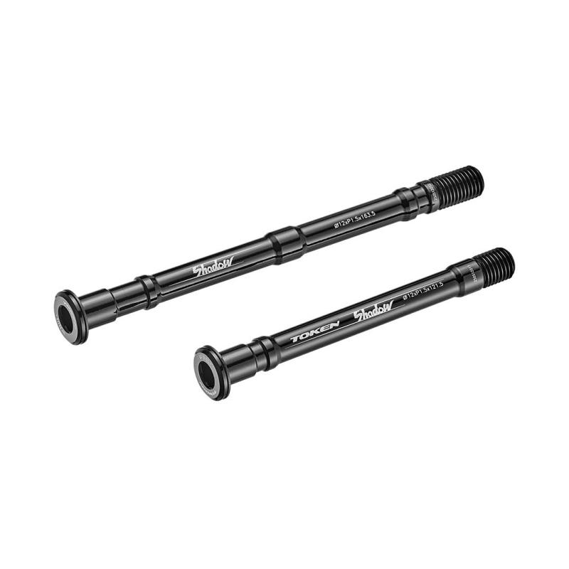 TOKEN TK12SL2-S Shadow-Thru Axle46g/setアルミニウム（AL7075）製長さ：Front 121.5mm / Rear 163.5mmネジピッチP：両方とも1.5mm