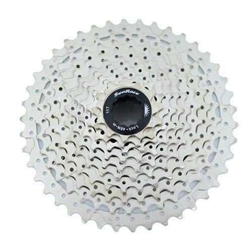 SunRace CSMS3 Wide Ratio Cassette 11-42T, 10 Speed, Silver #XTE1377- 11-13-15-18-21-24-28-32-36-42 Steel Cogs- Compatibi...