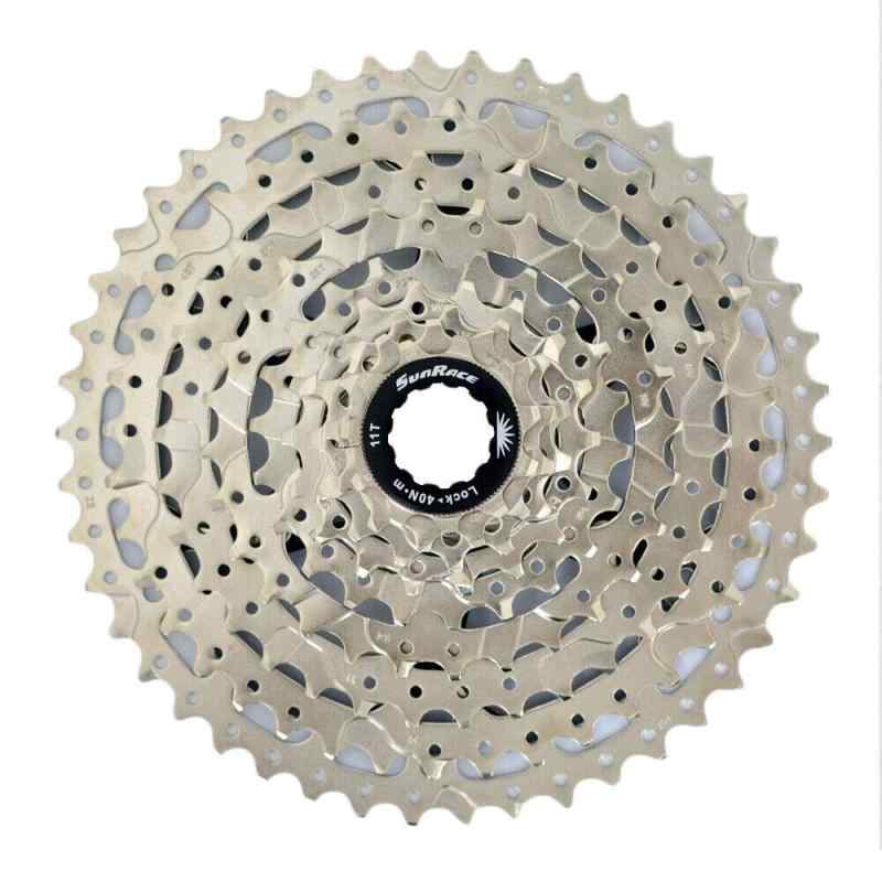 SunRace CM983 11-46T 9 Speed Wide Ratio Cassette, Silver, ST1913- 9 Speed Wide Ratio Cassette- 11-13-15-18-22-28-34-40-4...