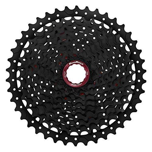 SunRace CSMX8 Wide Ratio Cassette 11-46T, 11 Speed, Black #XTE137911-speed (wide Ratio)Alloy Lockring and SpacersStandar...