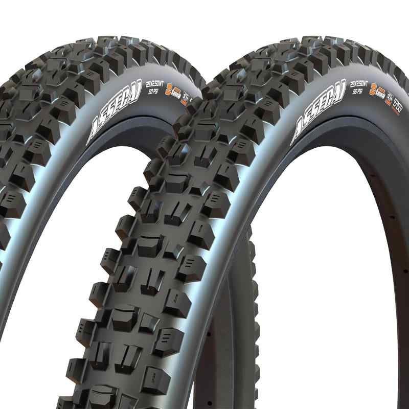 MAXXIS ASSEGAI M356RU MTB Folding Tire TR EXO+ 3C MaxxTerra 27.5x2.5" Tire,Black, 2 Tire, MX2130- Wide Trail casing...