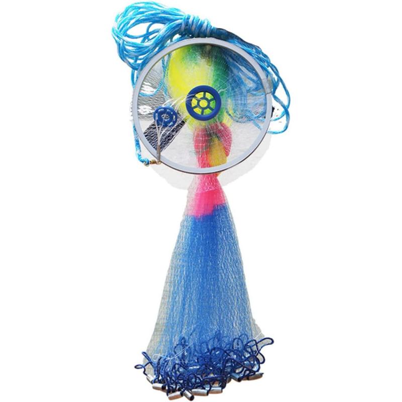 投網漁 フィッシング ミニサイズ 小型 釣り用具 投げ網 手投げ網 魚釣 ネット NYANDELMO【初心者におすすめの手軽な小型漁具】初心者でも簡単に魚を捕まえることができる小型の投げ釣り漁具です。手軽な釣り具や漁具として試しに使ってみる...