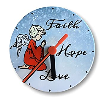 【中古】【輸入品・未使用】BANBERRY DESIGNS Faith Hope Love デスクトップ時計 4.25インチ 装飾時計デザイン インスピレーション【メーカー名】Banberry Designs【メーカー型番】2217【ブラン...