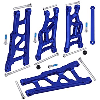 【中古】【輸入品・未使用】Hobbypark フロント&リア アルミニウム サスペンションアーム タイバー付き 交換用 3655X 3631 Traxxas Stampede VXL 2WD 1/10 アップグレードパーツ (ネイビーブルー...