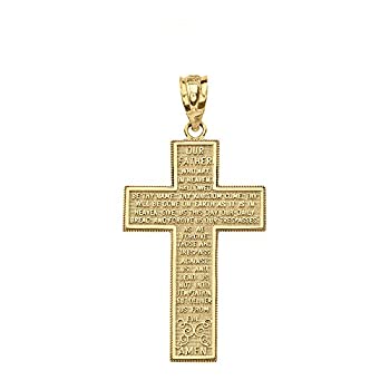 【中古】【輸入品・未使用】純14Kイエローゴールド 主の祈り クロスペンダント【メーカー名】Claddagh Gold【メーカー型番】CM2273-14k-Pendant【ブランド名】Claddagh Gold【商品説明】純14Kイエローゴ...
