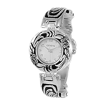 【中古】【輸入品・未使用】ローズマリー・コレクションレディースConcho FLOWER BANGLE CUFF WATCH【メーカー名】Rosemarie Collections【メーカー型番】AN-7090-SILV【ブランド名】Ros...