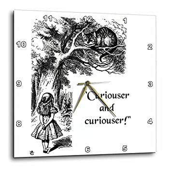 【中古】【輸入品・未使用】3dRose Curiouser and Curiouser - 不思議の国のアリス ルイス・キャロル 引用句 - ウォールクロック、13x13インチ (DPP_193785_2)【メーカー名】3dRose LLC...