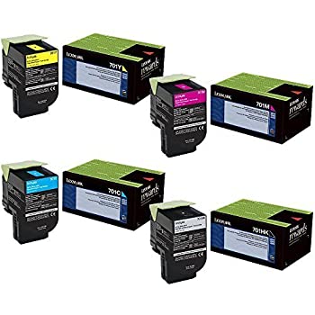 【中古】【輸入品・未使用】Lexmark 70C1HK0 High Yield Black with 70C10C0%カンマ% 70C10M0%カンマ% 70C10Y0 Standard Yield Color Toner Cartridg...