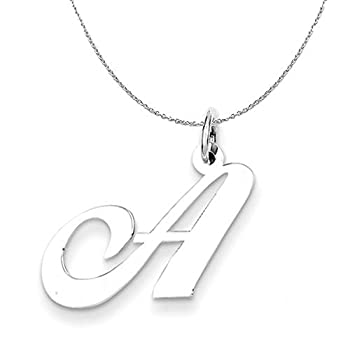 【中古】【輸入品・未使用】スターリングシルバー、Ella Collection ミディアム ファンシー スクリプト イニシャル A ネックレス【メーカー名】The Black Bow【メーカー型番】【ブランド名】The Black Bow【...