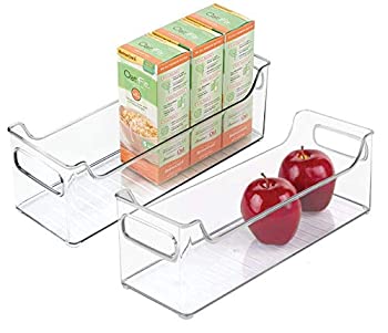 【中古】【輸入品・未使用】InterDesign Refrigerator and Freezer Storage Organiser Bins for Kitchen%カンマ% Clear%カンマ% 12.7 x 12.7 x 36.83...