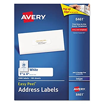 【中古】【輸入品・未使用】Easy Peel Inkjet Address Labels%カンマ% 1 x 4%カンマ% White%カンマ% 2000/Box (並行輸入品)【メーカー名】AVERY【メーカー型番】Avery-8461【ブ...