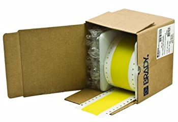 【中古】【輸入品・未使用】Brady RCM-637-1.5-YL Self-Extinguishing Tedlar Bradywrap Dot Matrix Printable Labels %カンマ% Yellow (1 Roll%カ...