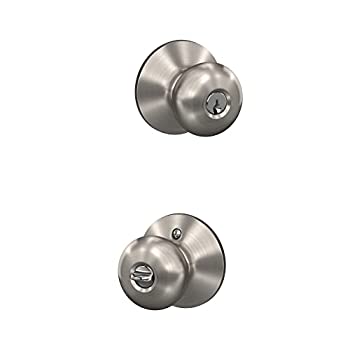 【中古】【輸入品・未使用】Schlage F51APLY619 Satin Nickel Plymouth Keyed Entry F51A Panic Proof Door Knob by Schlage Lock Company【メーカ...