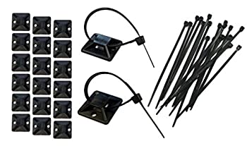 【中古】【輸入品・未使用】粘着BackedマウントBasesキット 1.5%ダブルクォーテ% Bases + Cable Ties ブラック CT-ED-ABM-150-BK-KIT【メーカー名】Electriduct【メーカー型番】【ブラ...