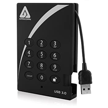 【中古】【輸入品・未使用】Apricorn Aegis Padlock 500 GB USB 3.0 256-bit AES XTS Hardware Encrypted Portable External Hard Drive (A25-...
