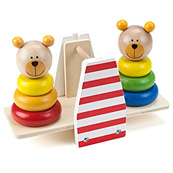 【中古】【輸入品・未使用】[イマジネーションジェネレーション]Imagination Generation Wooden Wonders Balancing Bears Ring Stacker SeeSaw by TCDG-015 [並行...