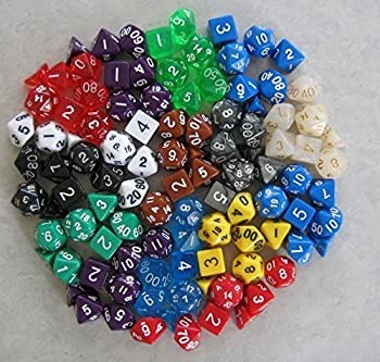 【中古】【輸入品・未使用】15x Sets of 7 (that is%カンマ% 105!) Polyhedral Dice for RPGs (Dnd%カンマ% Pathfinder) with 7 Dice Bags! by Dave'...