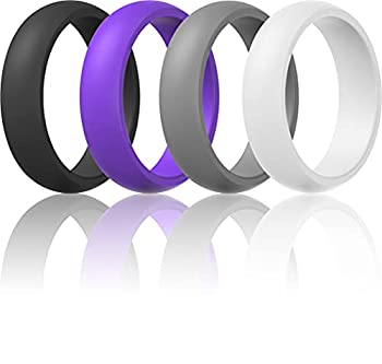 【中古】【輸入品・未使用】女性用シリコン結婚指輪バンド???4リングパック???5.5?MM幅2?mm厚???パープル、グレー、ブラック、ホワイト 12【メーカー名】ThunderFit【メーカー型番】TFRINGS12【ブランド名】Thu...