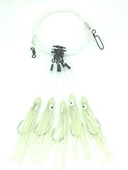 【中古】【輸入品・未使用】(13/0) - End Game Tackle Company Deep Drop Tilefish Rig%カンマ% 5 Mustad Circle Hooks with Glow Squid【メーカー名】En...