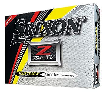 【中古】【輸入品・未使用】SRIXON(スリクソン) ゴルフボール Z-Star XV Z-Star XV (ゼットスター エックスブイ) ゴルフボール 2017年モデル 4ピース構造 並行輸入品 (1ダース) イエロー【メーカー名】スリク...